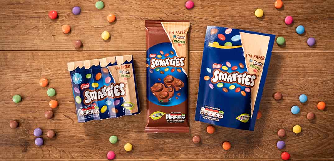 Smarties brand switches to recyclable paper packaging