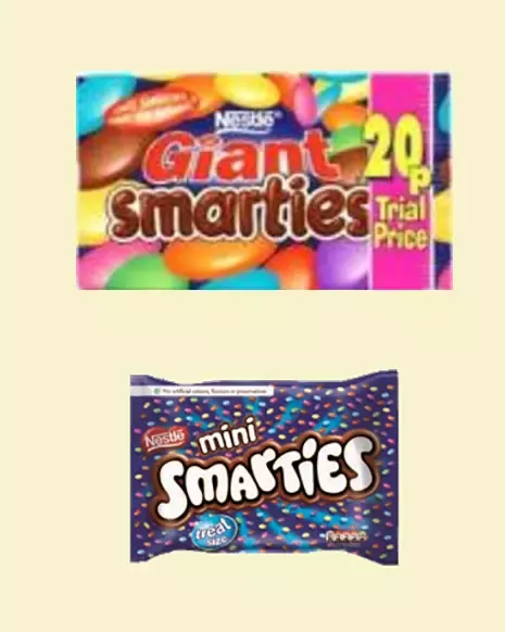 smarties logo evolution